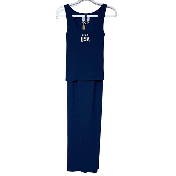 SKIMS | Tops | Skims Soft Lounge Tank Top Pants Set Team Usa Navy Large ...